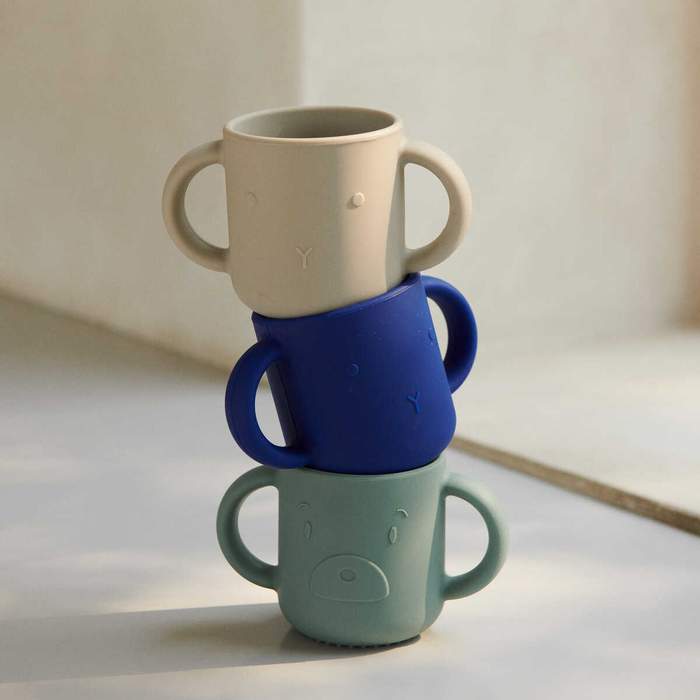 Silikona krūzīte Gene, 2 gab., Mr bear peppermint/dusty mint mix – Mr ...
