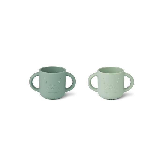 Silikona krūzīte Gene, 2 gab., Mr bear peppermint/dusty mint mix – Mr ...